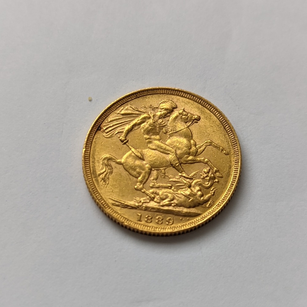 Pre-owned 22ct Gold 1889 Victoria Jubilee Head Full Sovereign - Own4Less